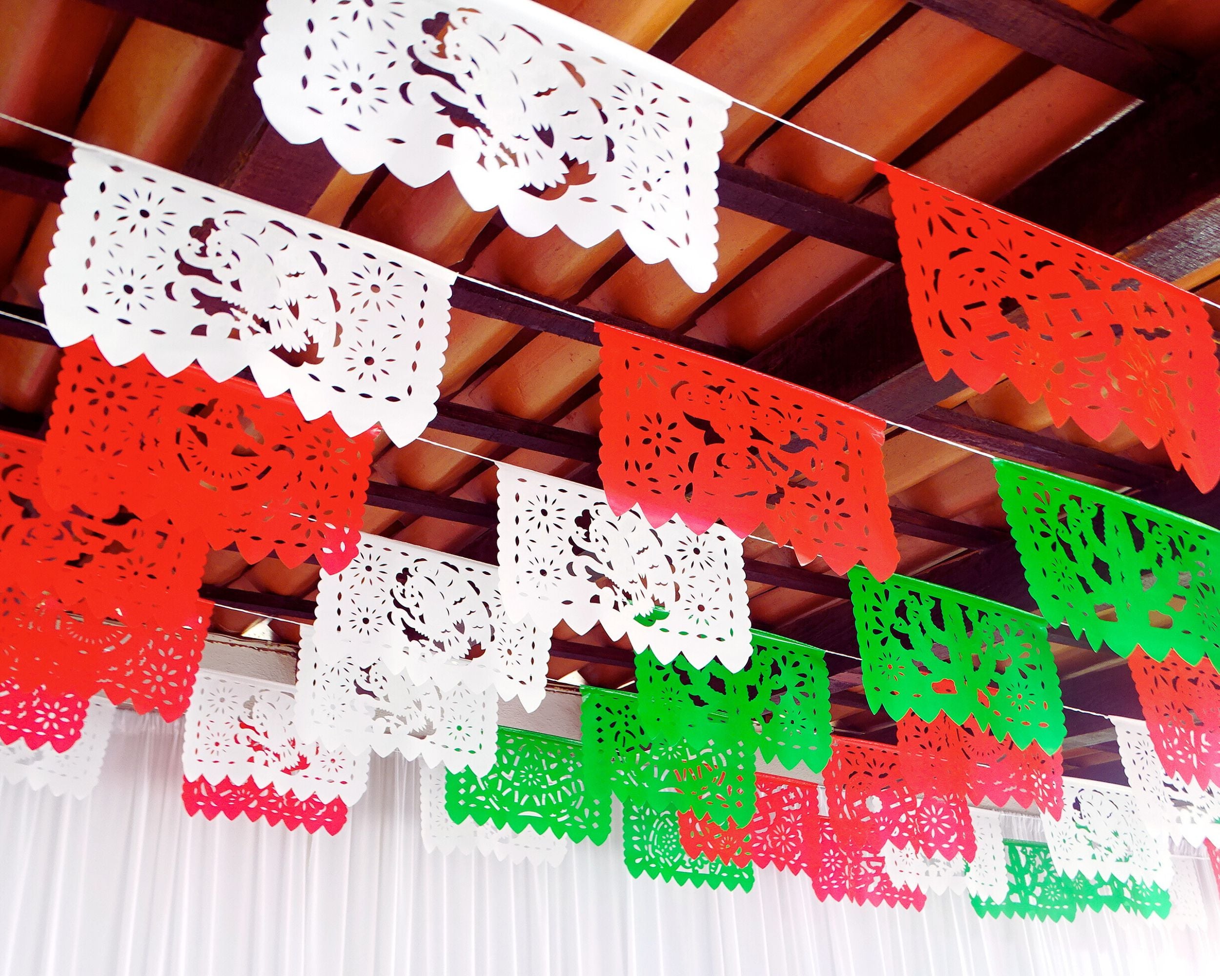 Mexican Independence Day Papel Picado Banner (3 Pack|Plastic ...