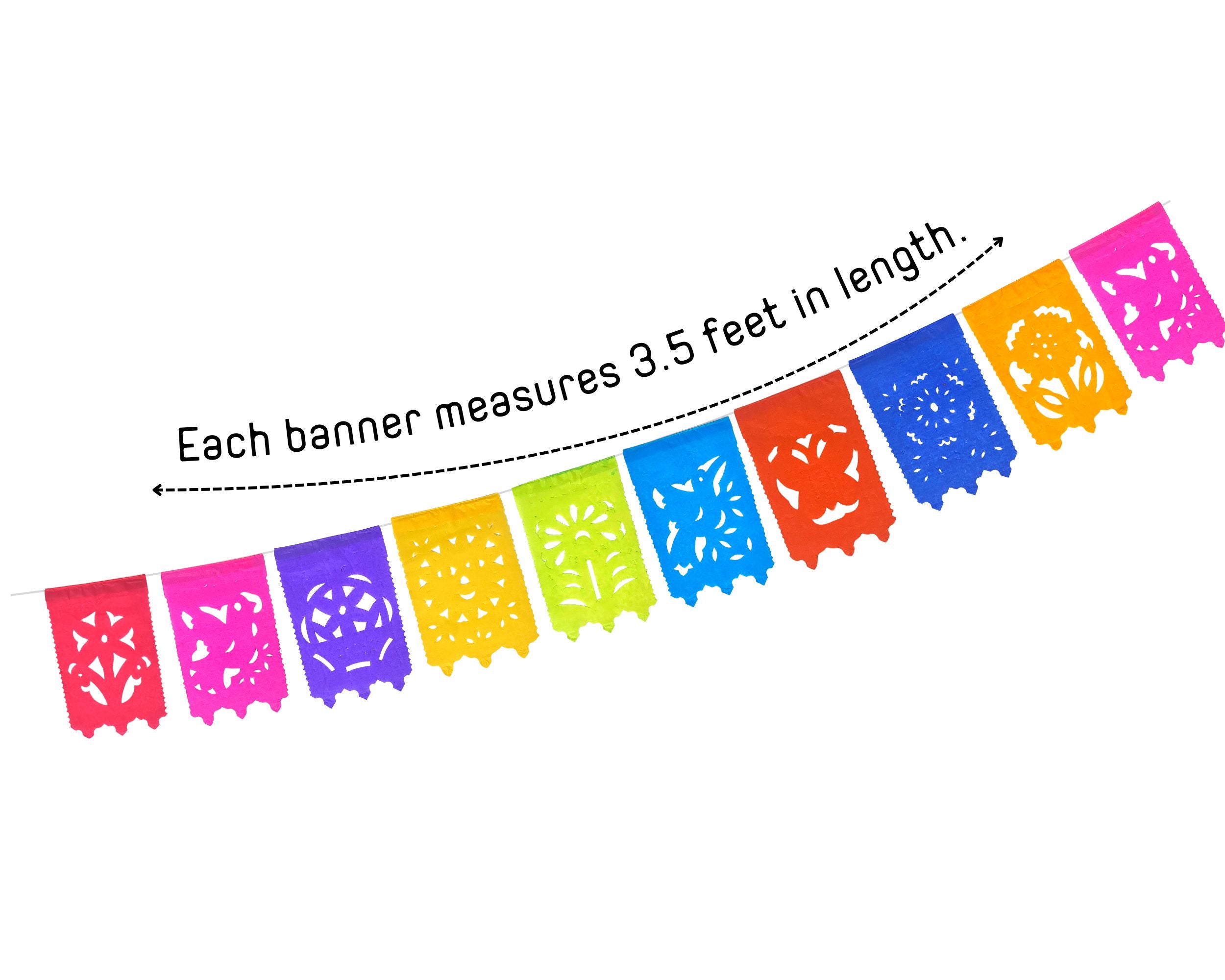 Mini Mexican Papel Picado Banner in Multi-Color (5 Pack) – FIESTACONNECT
